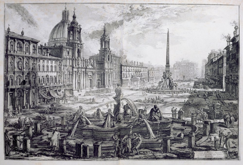 The Piazza Navona, from 'Le Antichita Romane de G.B. Piranesi ...