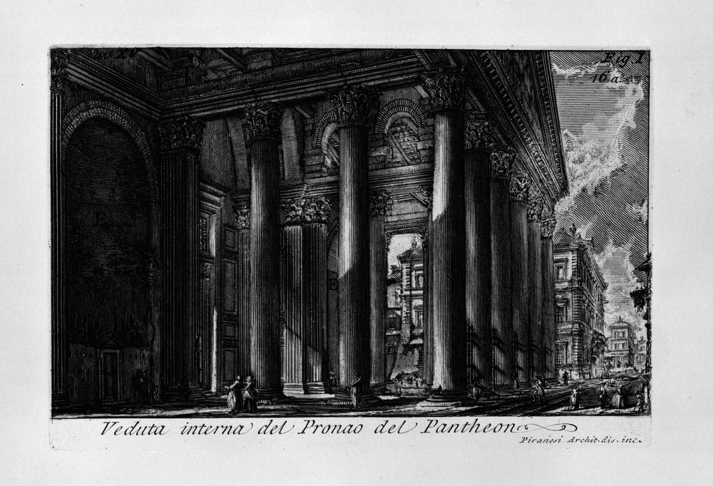 Interior View of the Pronaos of the Pantheon