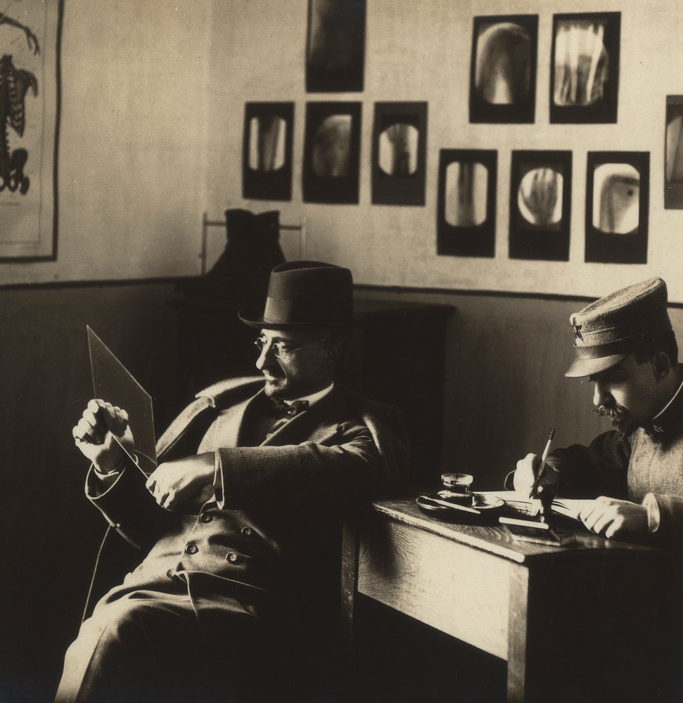 Alfredo Trombetta Radiologist with a Man in Military Uniform, in the ...