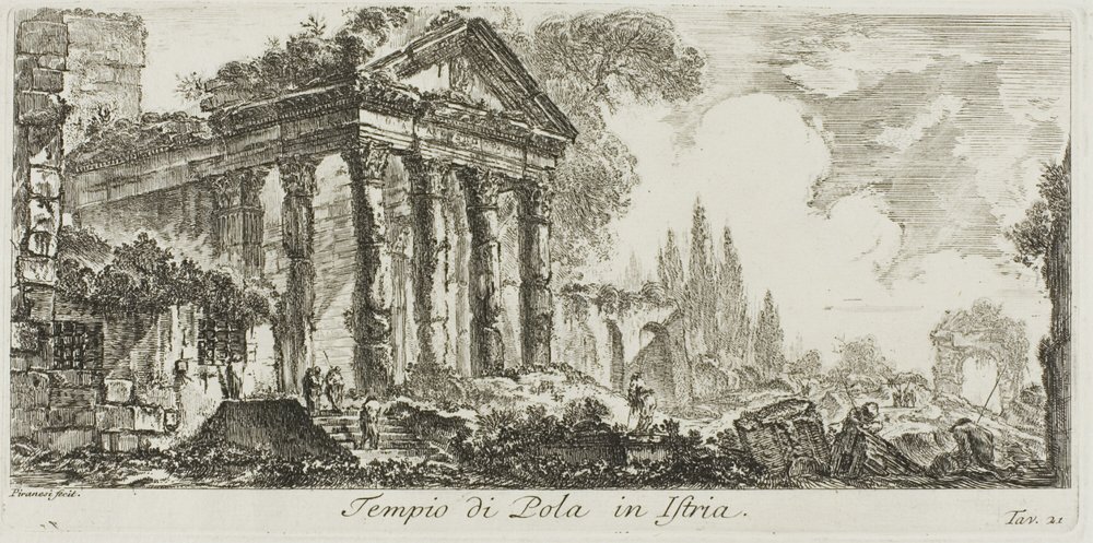 Temple of Pola in Istria, Plate 21 from Some Views of Triumphal Arches ...