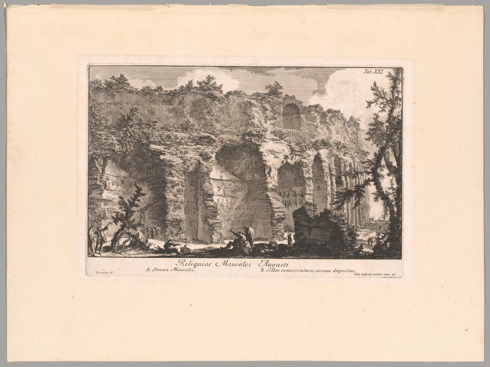The Remains of the Mausoleum of Augustus, plate XXI from The Campus ...