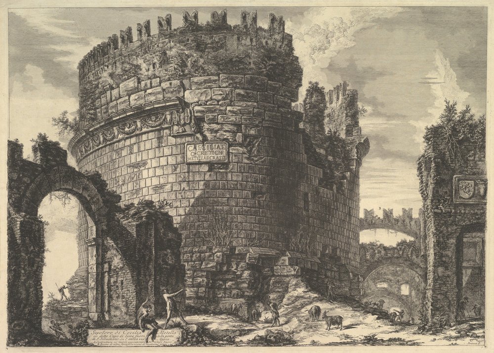 The Tomb of Caecilia Metella, from Roman Views