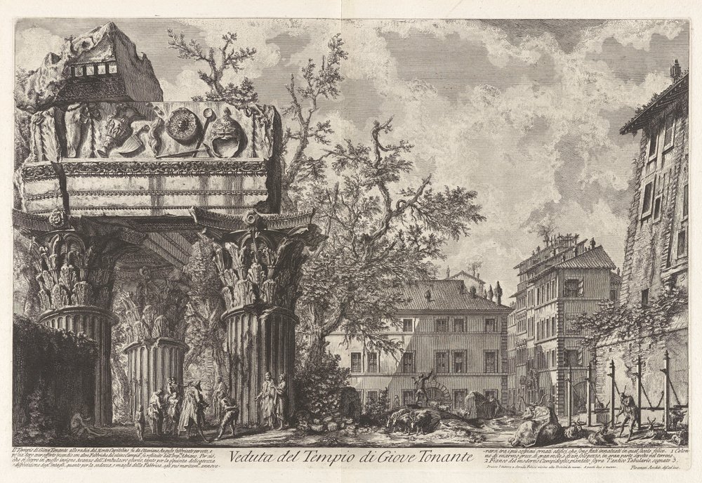 View of the Temple of Jupiter Tonans (Jupiter the Thunderer; actually ...