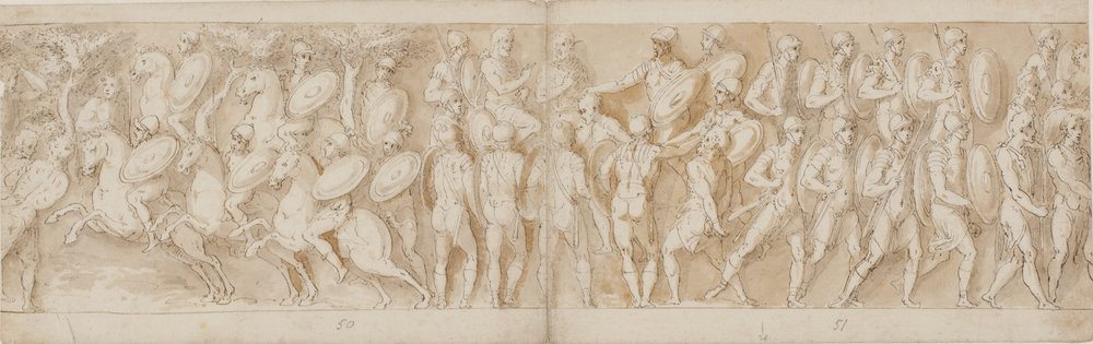 Roman Cavalry; a Severed Head and a German Prisoner are Brought Before ...
