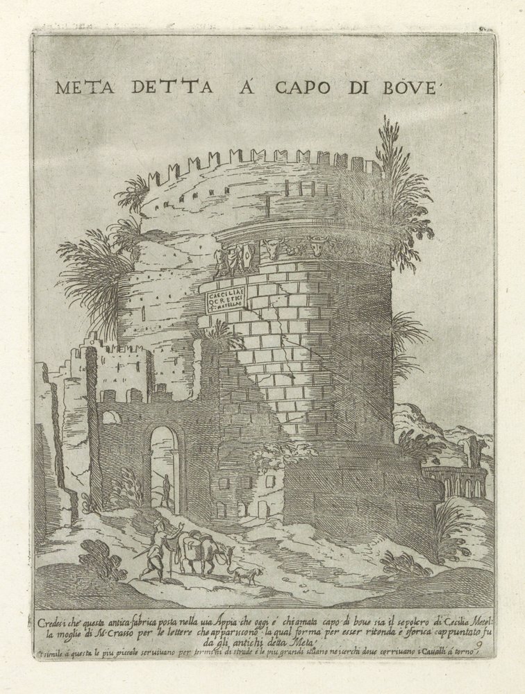 Tomb of Caecilia Metella in Rome by Giovanni Maggi