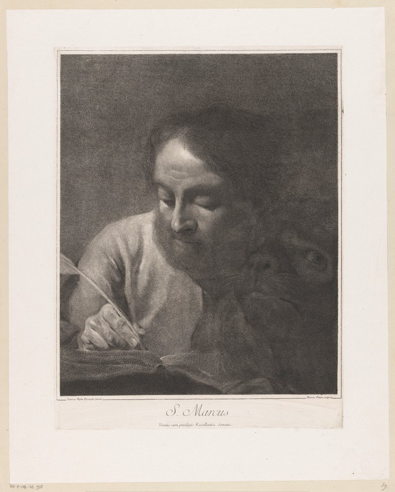 The Evangelist Mark with Lion by Giovanni Marco Pitteri