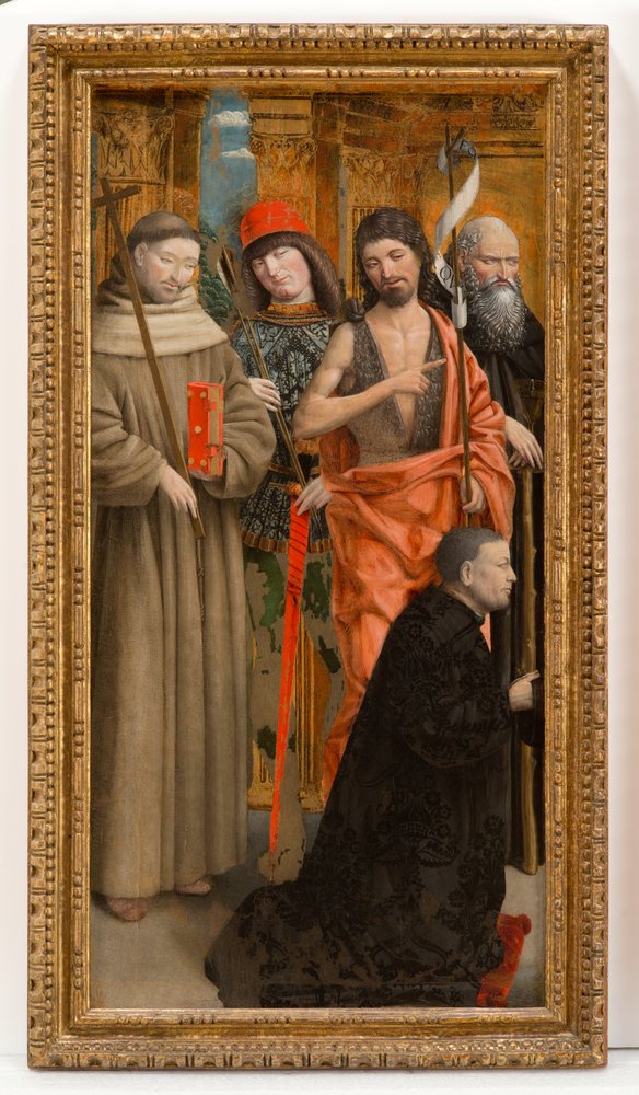 Saints Francis of Assisi, Sebastian, John the Baptist, Anthony Abbot ...