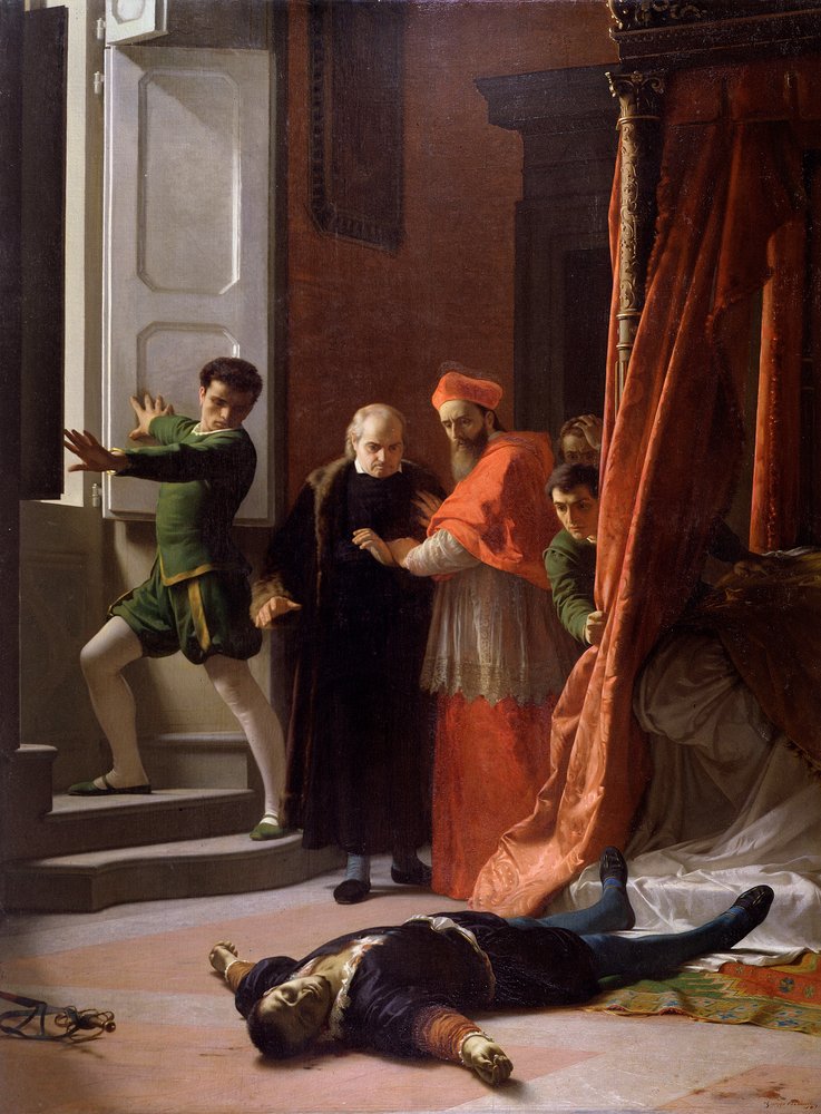 Death of the duke of Florence Alessandro de Medici killed by Lorenzino ...
