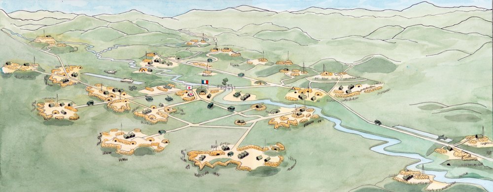 War of Indochina: Plan of the Battle of Dien Bien Phu