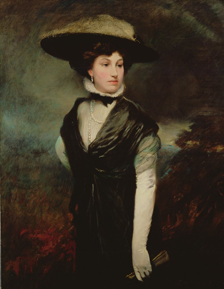 Portrait of Amy Bird, the Actress, Standing Three-Quarter Length, in ...