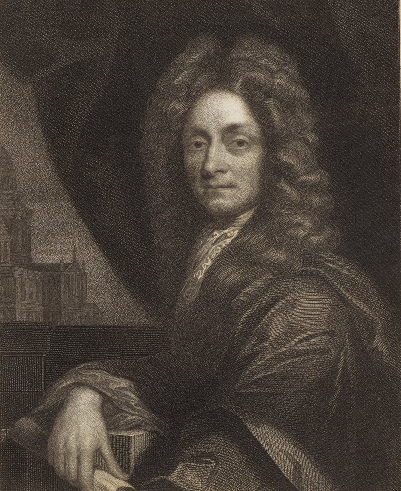 Sir Christopher Wren by Godfrey Kneller: Fine art print