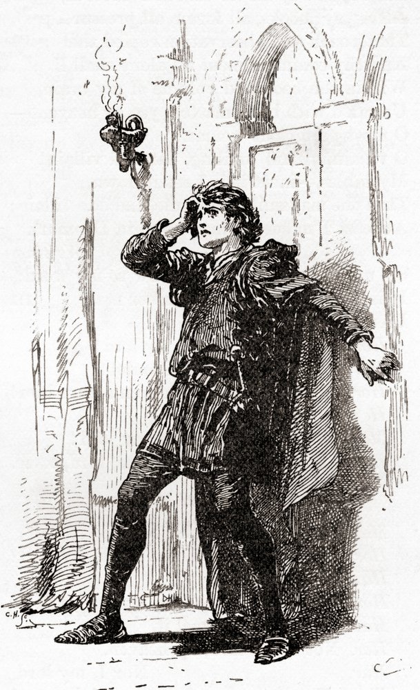 A scene from William Shakespeare's play Hamlet, Act I, Scene 5, Hamlet ...