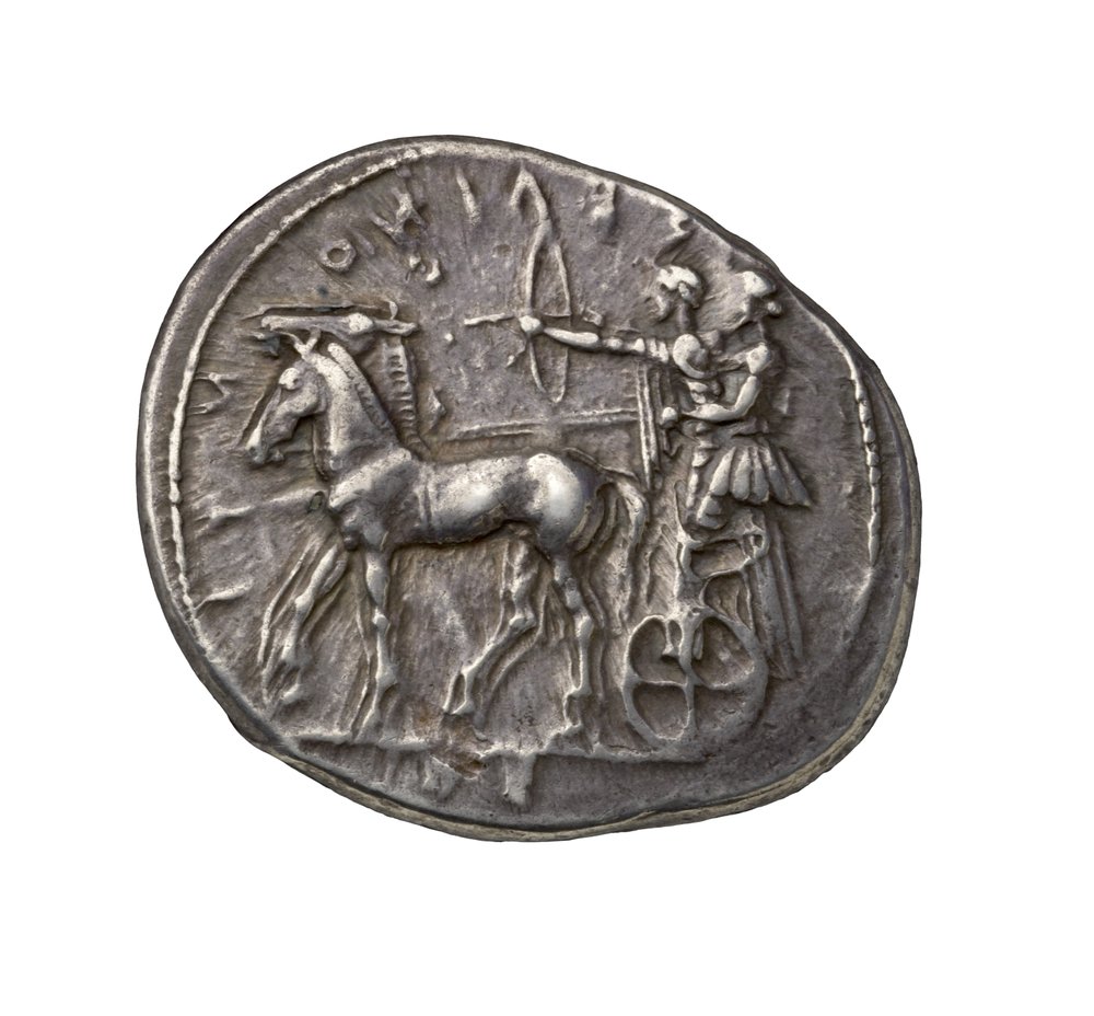Ancient Greek Silver Coin from Selinus, 450 BC by Greek