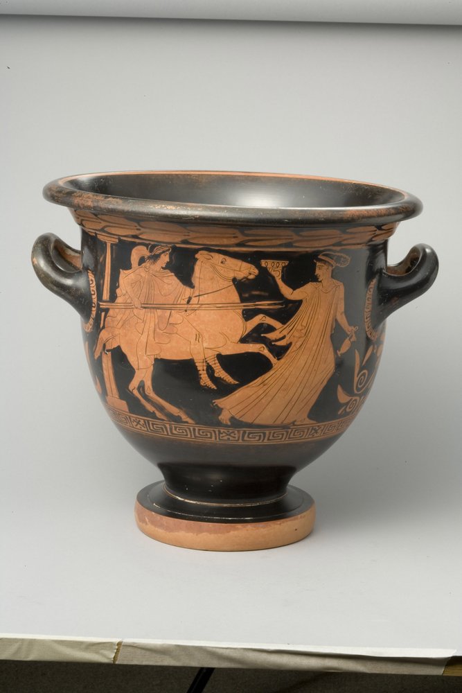 Attic red figure bell krater (detail) by Greek