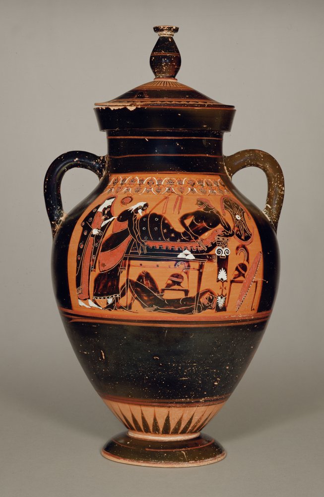 Belly Amphora depicting Priam and Achilles by Greek