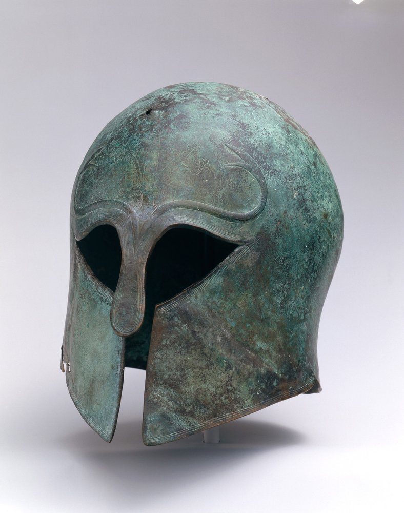 Bronze Archaic Helmet of Corinthian Type by Greek