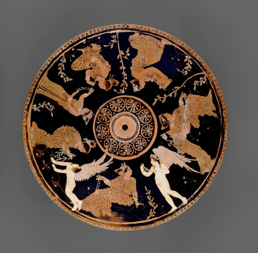 Attic Red-Figure Pyxis, (Detail) by Greek School