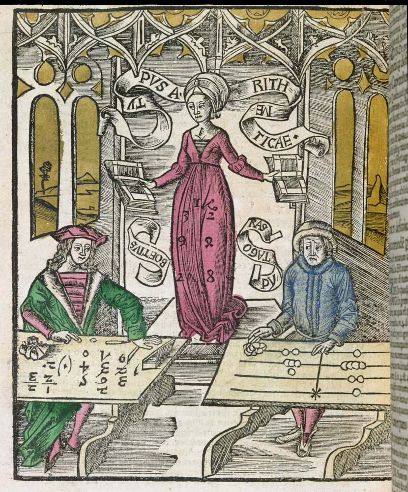 Allegory of Arithmetic (from 'Margarita Philosophica' by Gregor Reisch ...