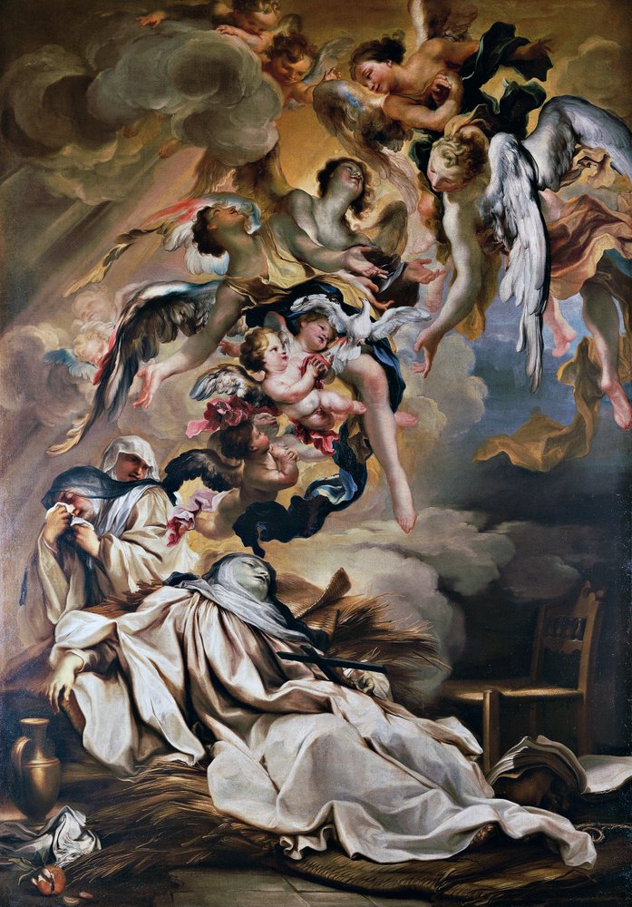 Death of St Scholastica by Gregorio De Ferrari