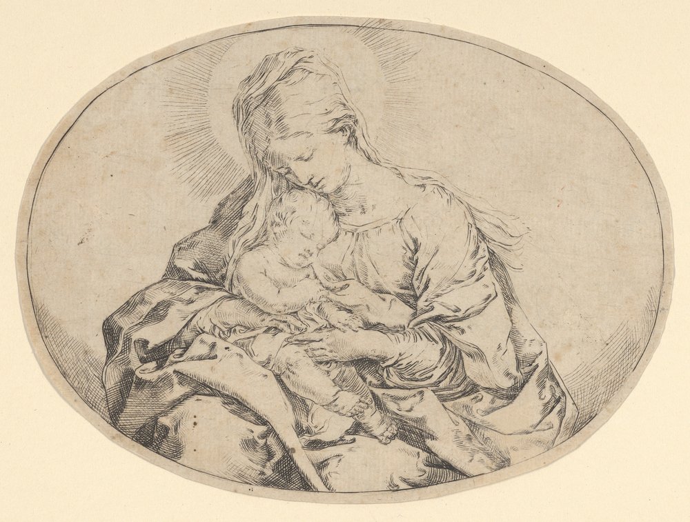 The Virgin Holding the Infant Christ, an Oval Composition, ca. 1600-1640