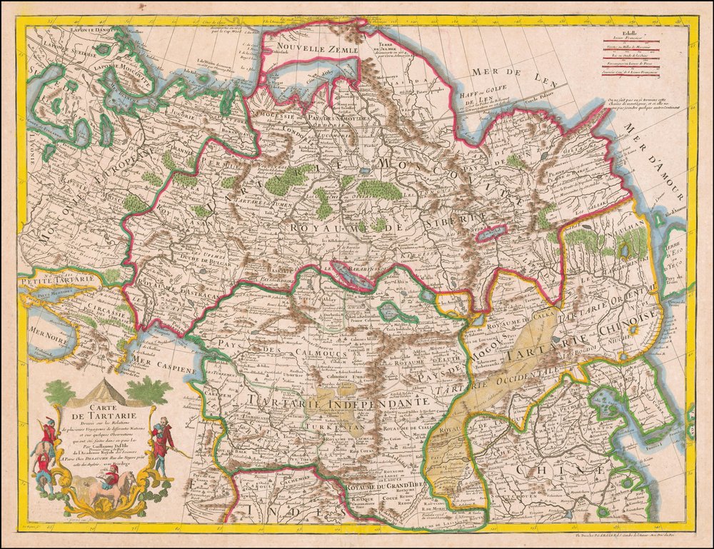 1766 Map - Map of Tartary Based on Relations
