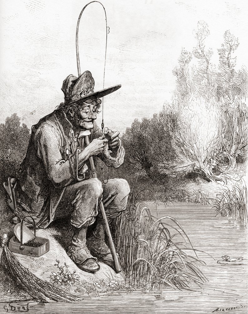 The Fisherman and the Little Fish, from a late 19th century edition of ...