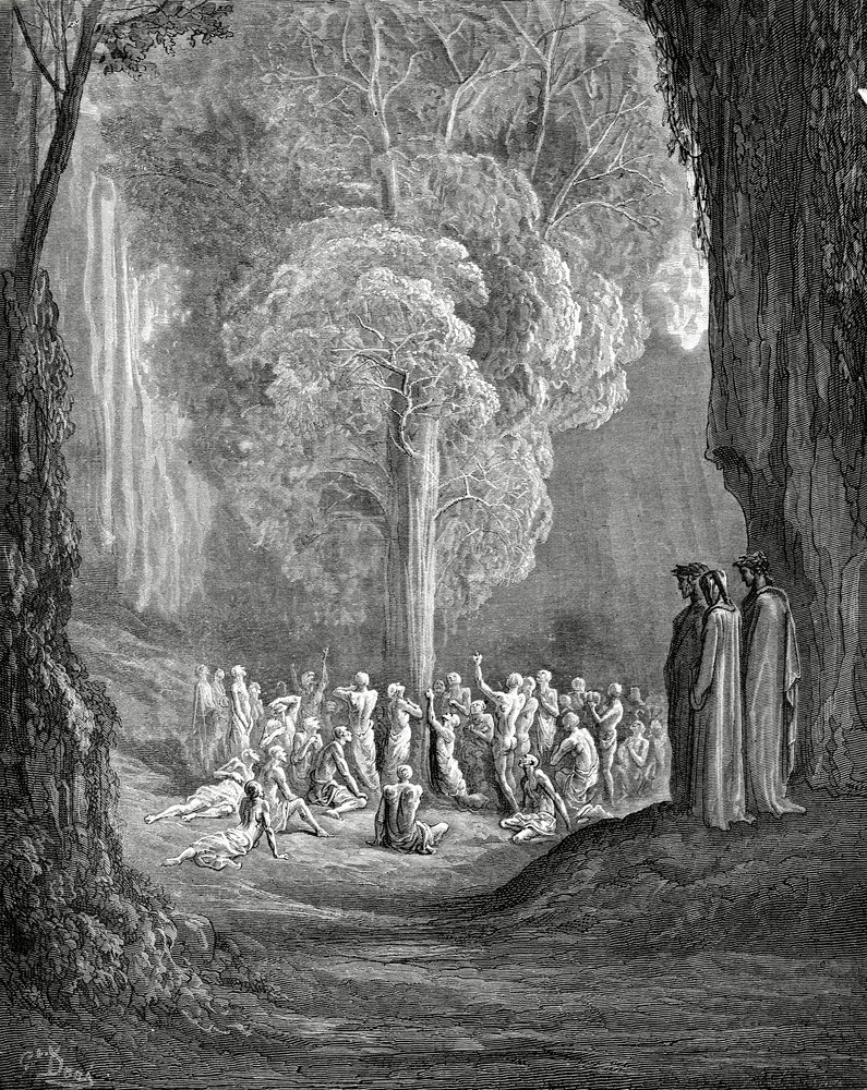 Virgil Shows the Tree to Dante by Gustave Dore