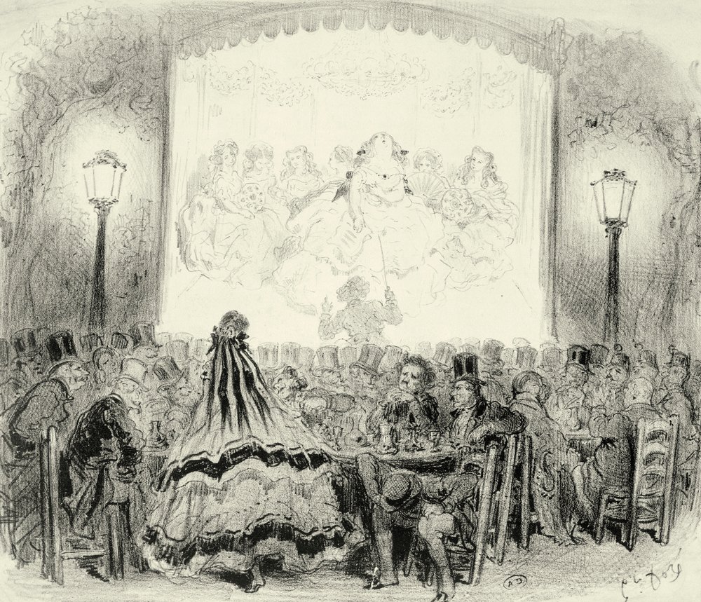 Coffee Concert Hall in France by Gustave Dore