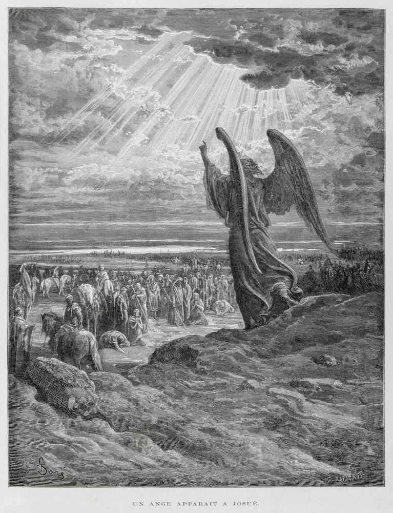 The Angel Appearing to Joshua by Gustave Dore