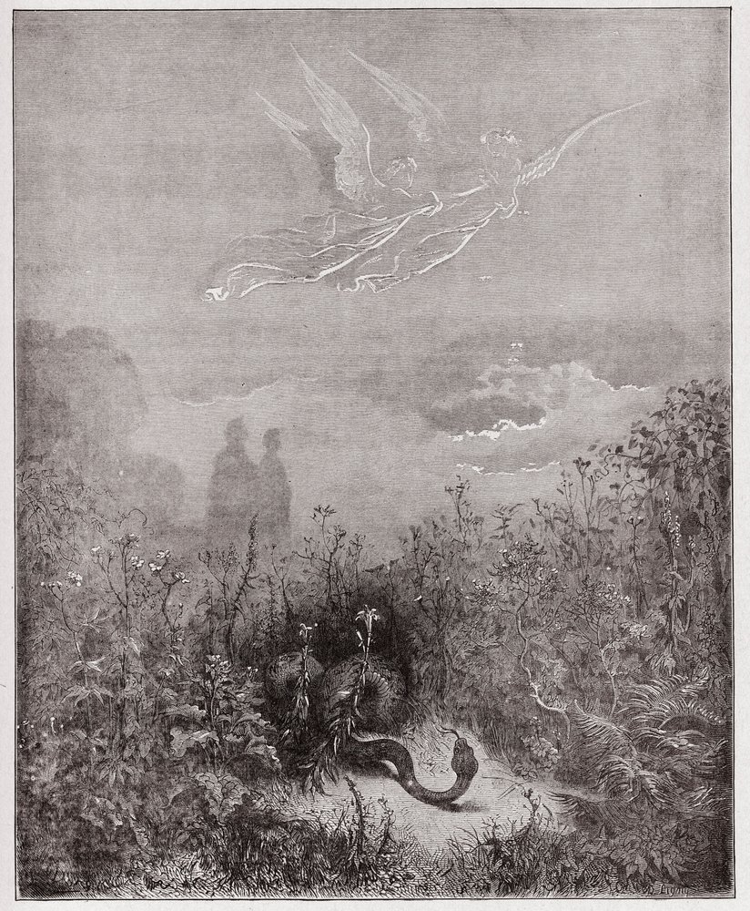 The Divine Comedy, Purgatorio, Canto 8: The angels drive the serpent ...