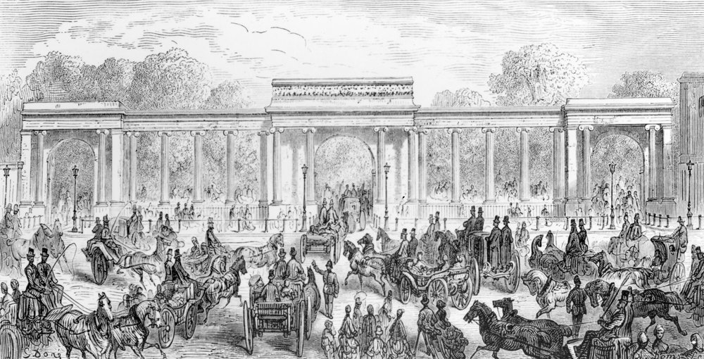 The Entrance to Hyde Park, from 'London, a Pilgrimage', Written by ...
