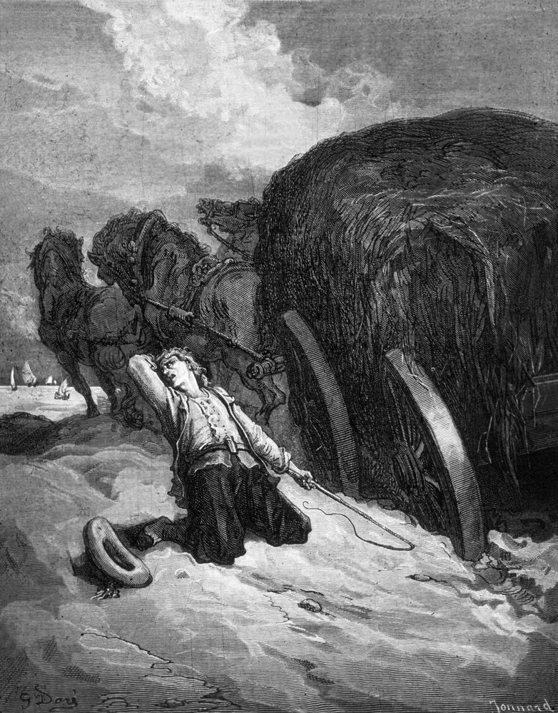 The Fables de Jean La Fontaine: the chartier embourbe (carter stuck in ...