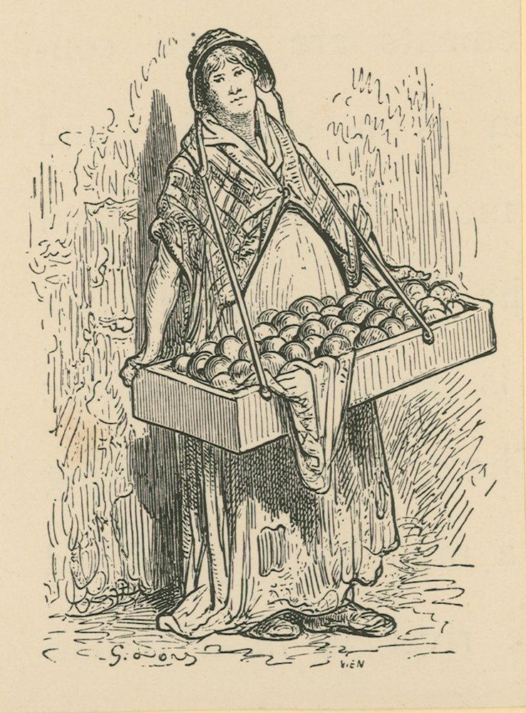 The Fruit Seller by Gustave Dore: Premium art reproduction