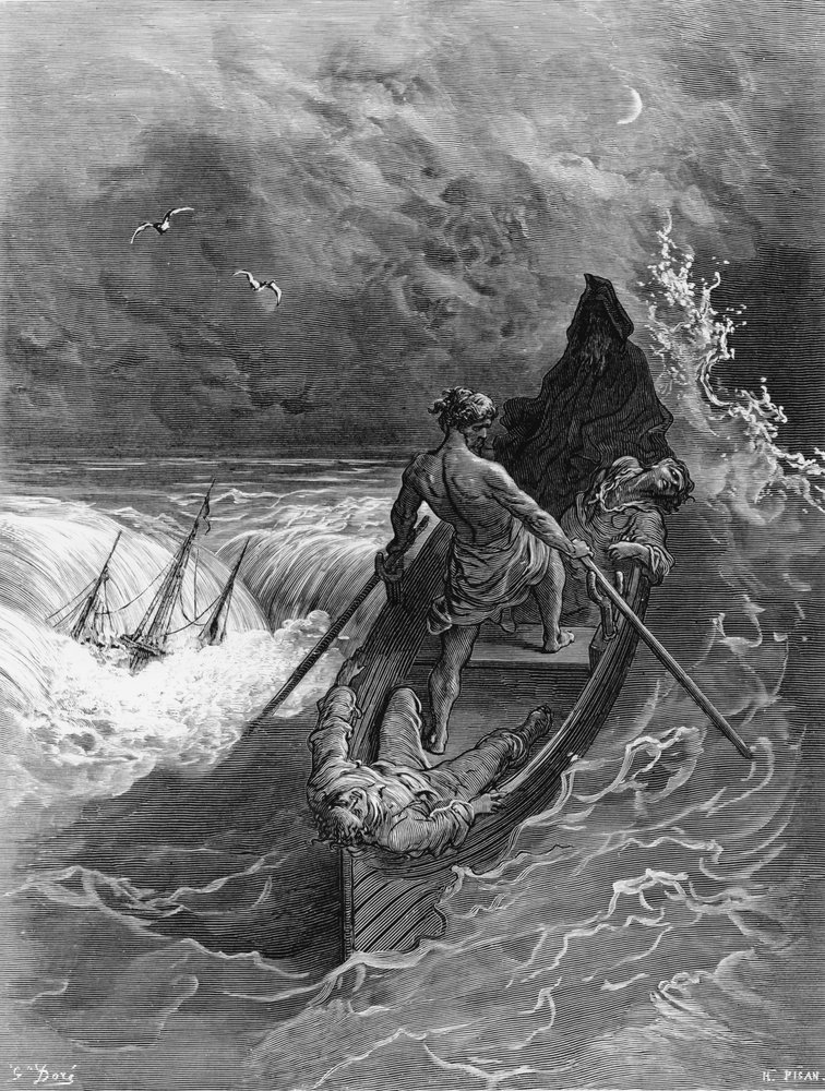 The Pilot Faints, Scene from 'The Rime of the Ancient Mariner' by S.T ...