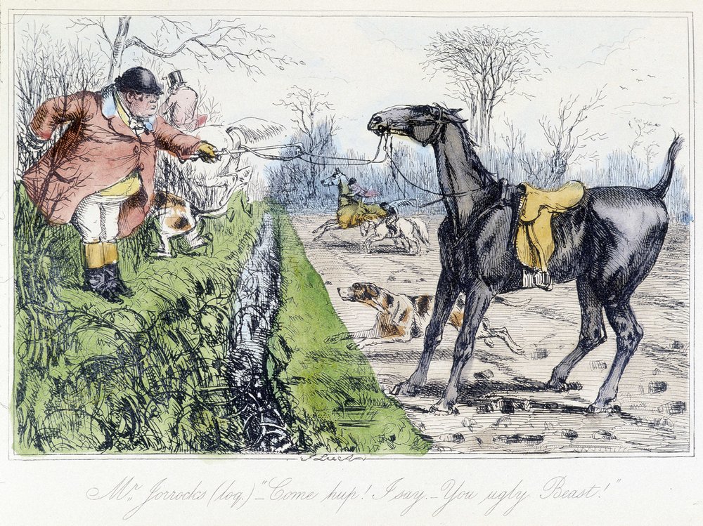 Horseback Hunting Scene. English cartoon on fox hunting from the ...