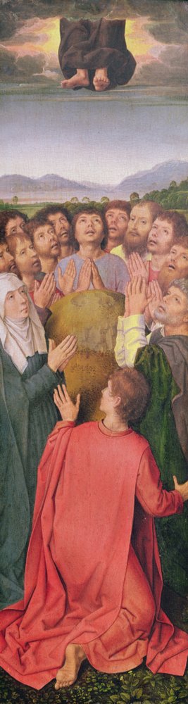 Triptych of the Resurrection, right panel: The Ascension (detail)