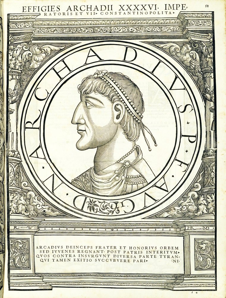 Arcadius, Illustration from 'Imperatorum Romanorum Omnium Orientalium ...