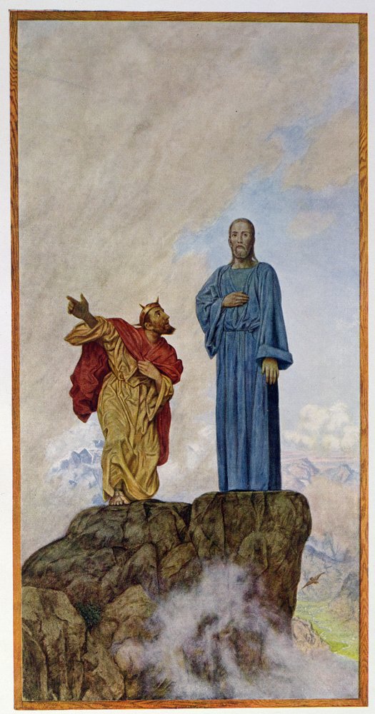 The Temptation of Christ, illustration from 'Festkalender' published in ...