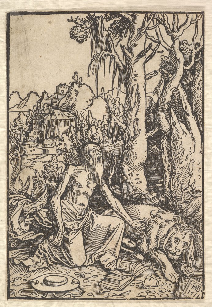 St. Jerome in the Desert by Hans Baldung: Fine art print
