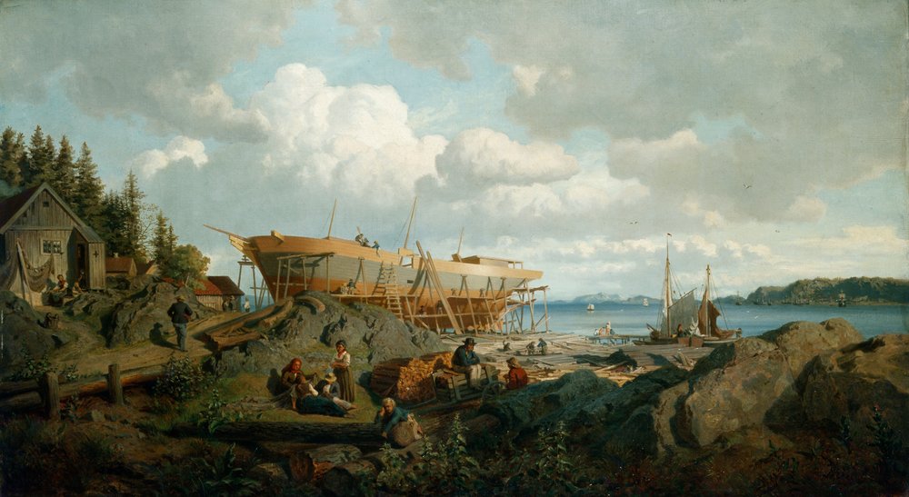 Landscape by Hans Gude: Highest-quality art reproduction