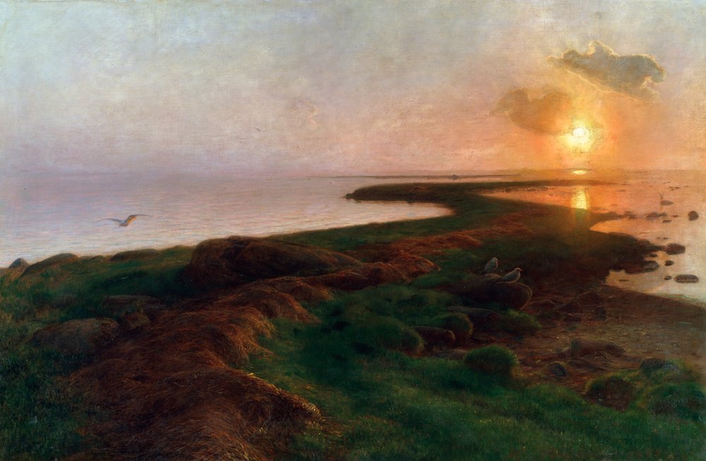 Sunset in a Lagoon by Hans Ole Brasen: Buy fine art print