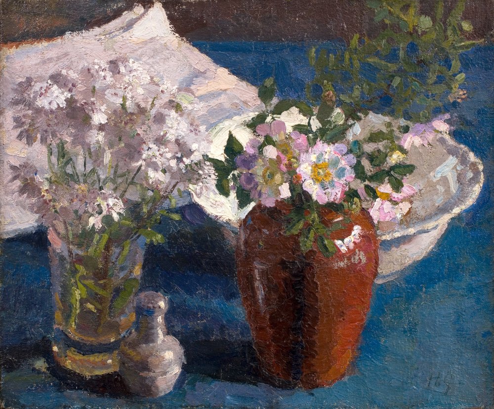 Still Life: Flowers on a Table by Harold Gilman