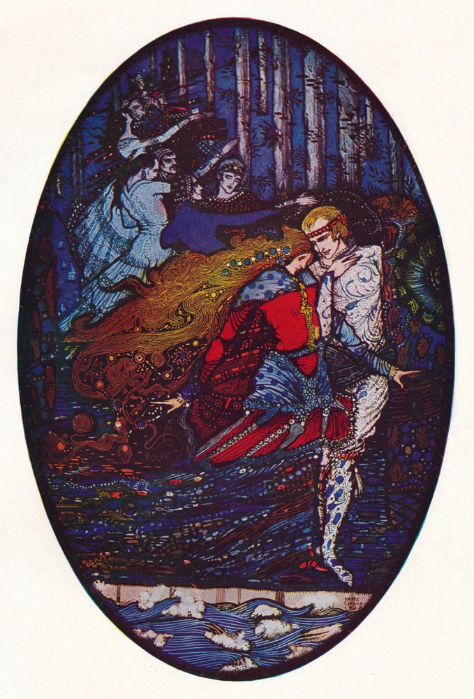 The Meeting by Harry Clarke: High-quality fine art print