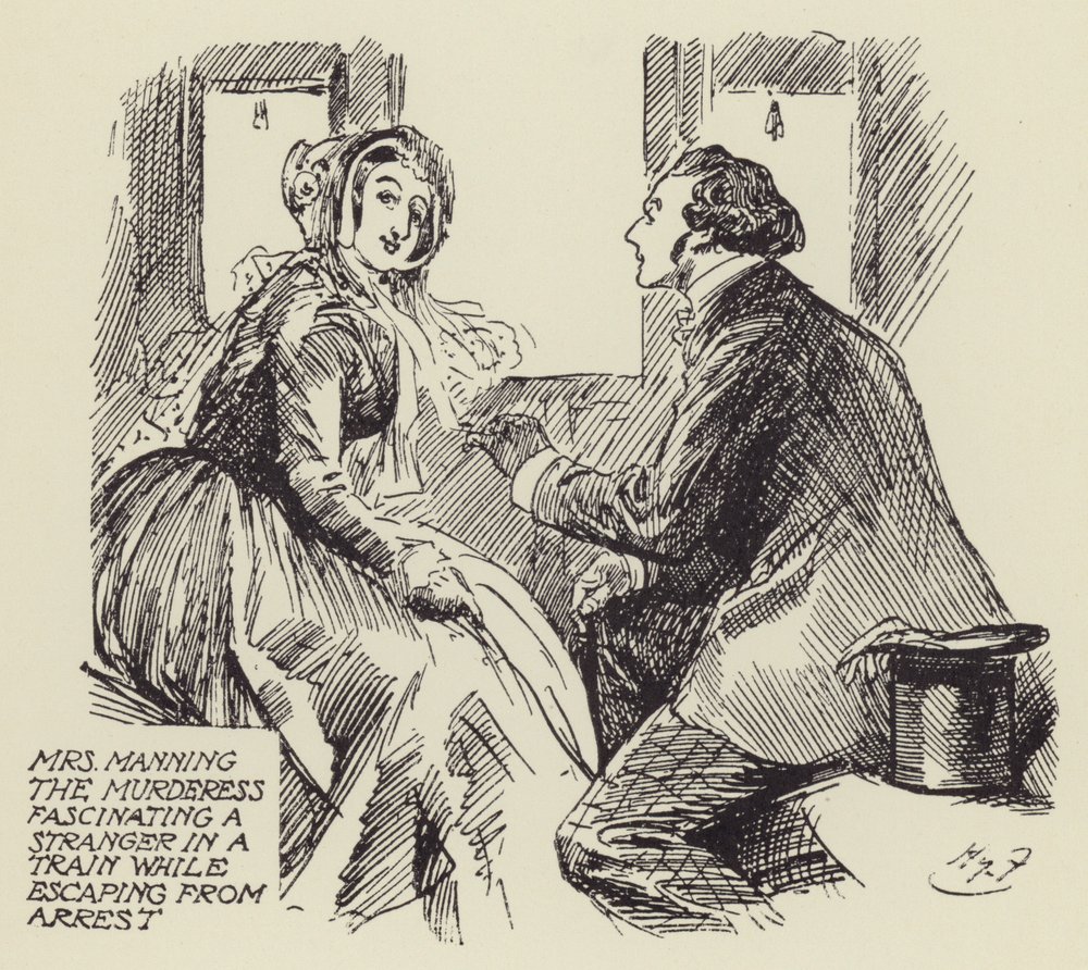 Mrs Manning the Murderess fascinating a Stranger in a Train while ...