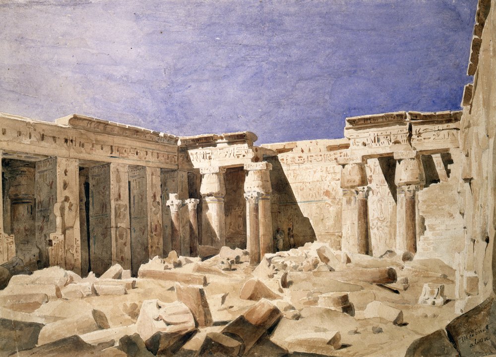 Temple of Medinet Habu by Hector Horeau: Fine art print
