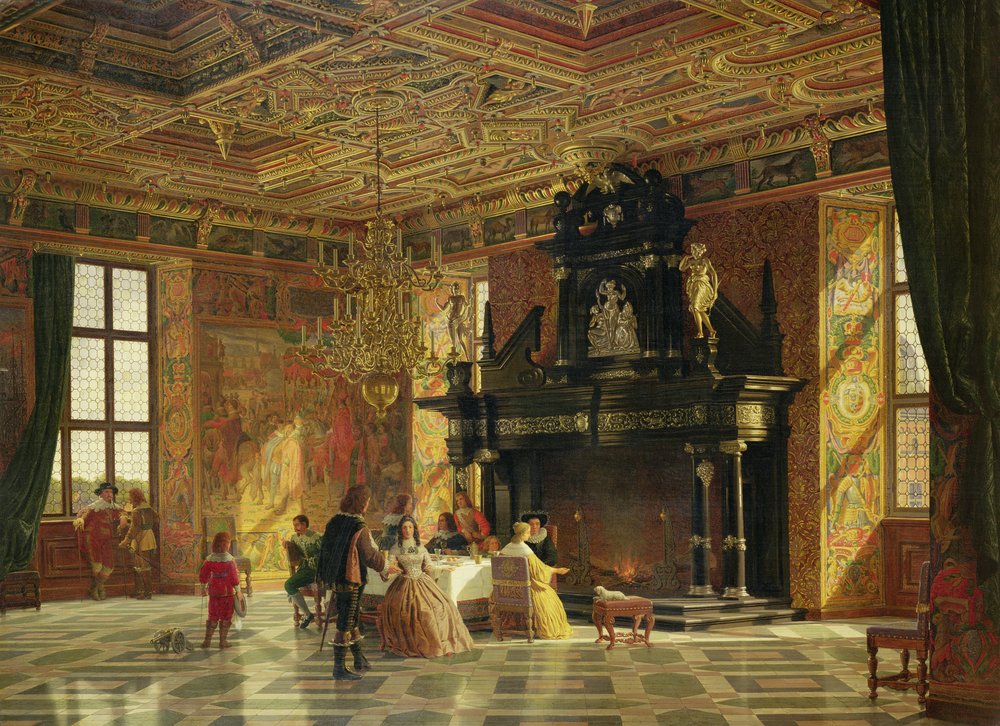 Interior of the Knight's Hall, Palace of Fredericksborg, near Copenhagen