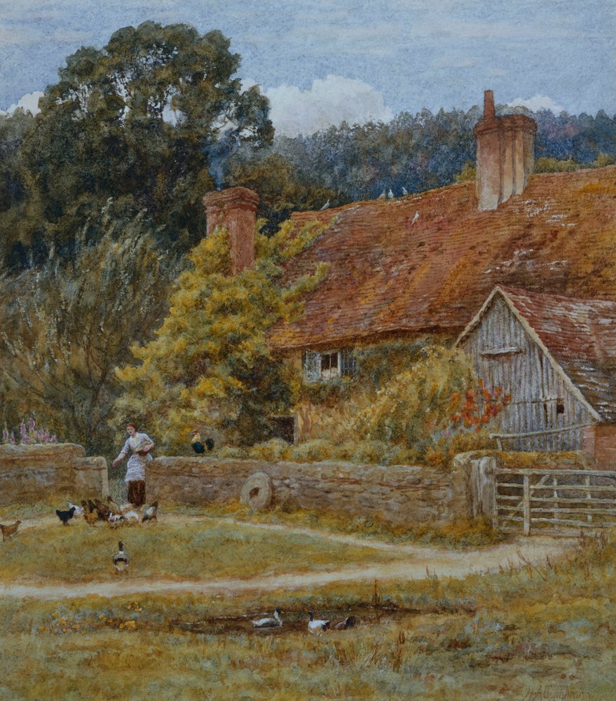 Netley Farm, Shere, Surrey by Helen Allingham