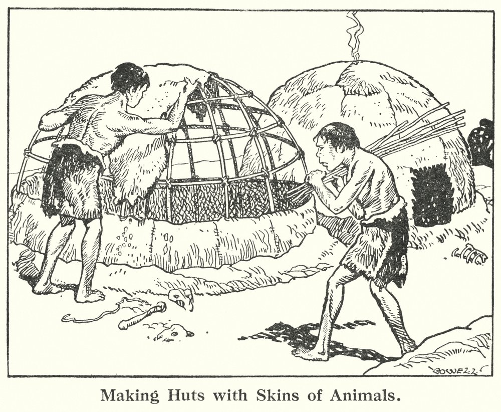 Making Huts with Skins of Animals by Helga von Cramm