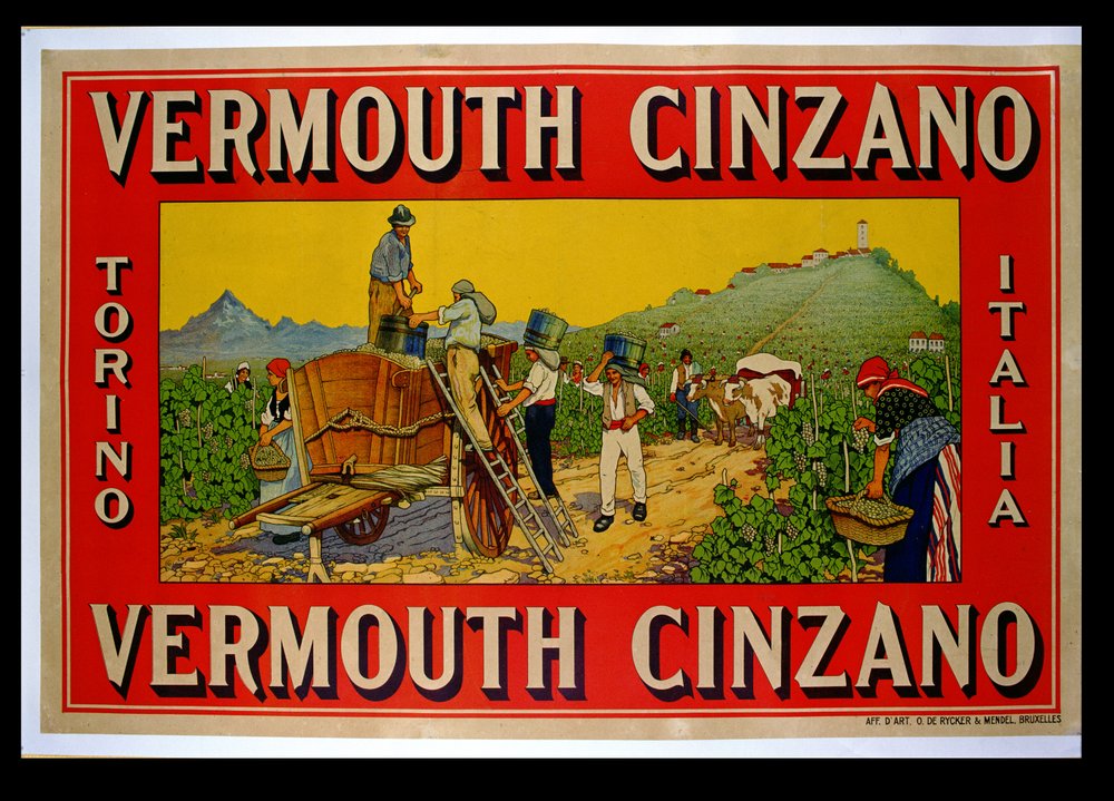 Poster advertising 'Vermouth Cinzano', Torino