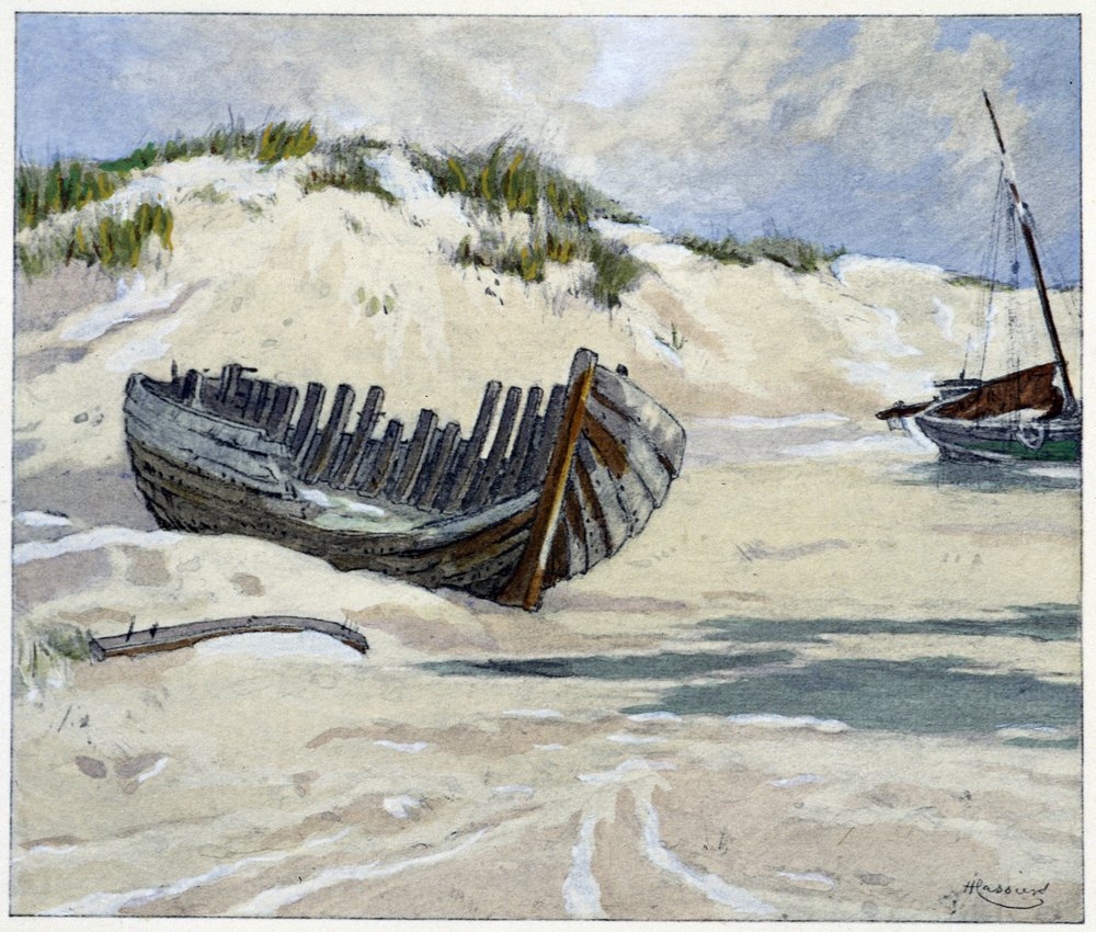 Fortune ships on the dunes in Garirlande des dunes, by Emile Verhaeren ...